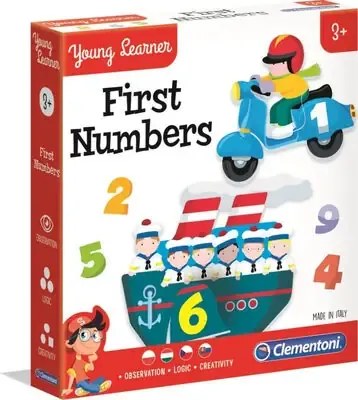 Clementoni Young Learner: První čísla / 9x2 dílky / od 3 let