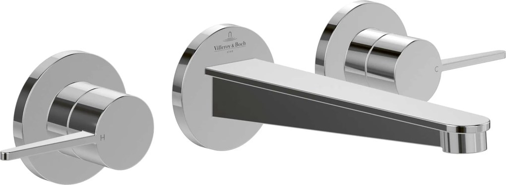 Villeroy & Boch Conum - Umyvadlová baterie pod omítku, 3-otvorová instalace, s tělesem, chrom TVW12700200161