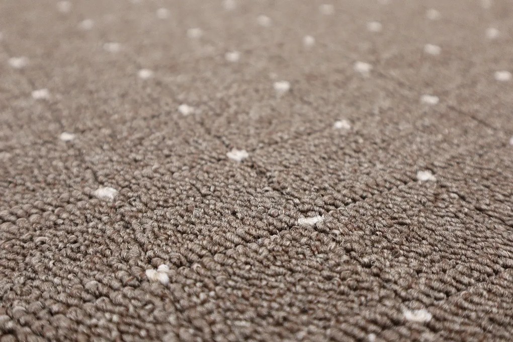 Condor Carpets, AKCE: 80x80 (průměr) kruh cm Kusový koberec Udinese hnědý kruh, hnědá, chodba / předsíň