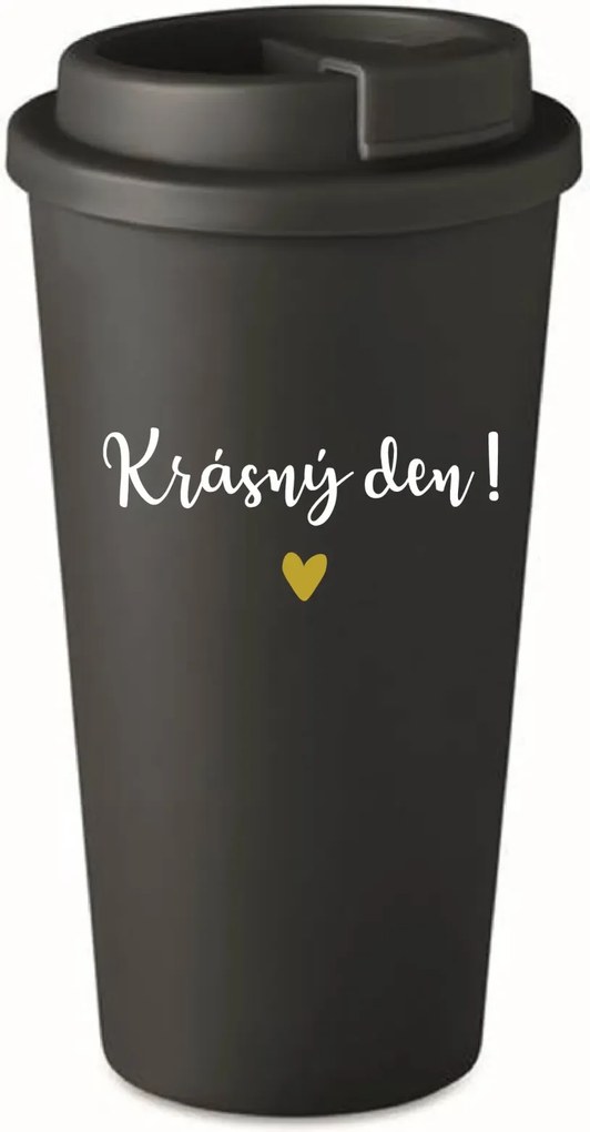 KRÁSNÝ DEN! - černý termohrnek 475 ml