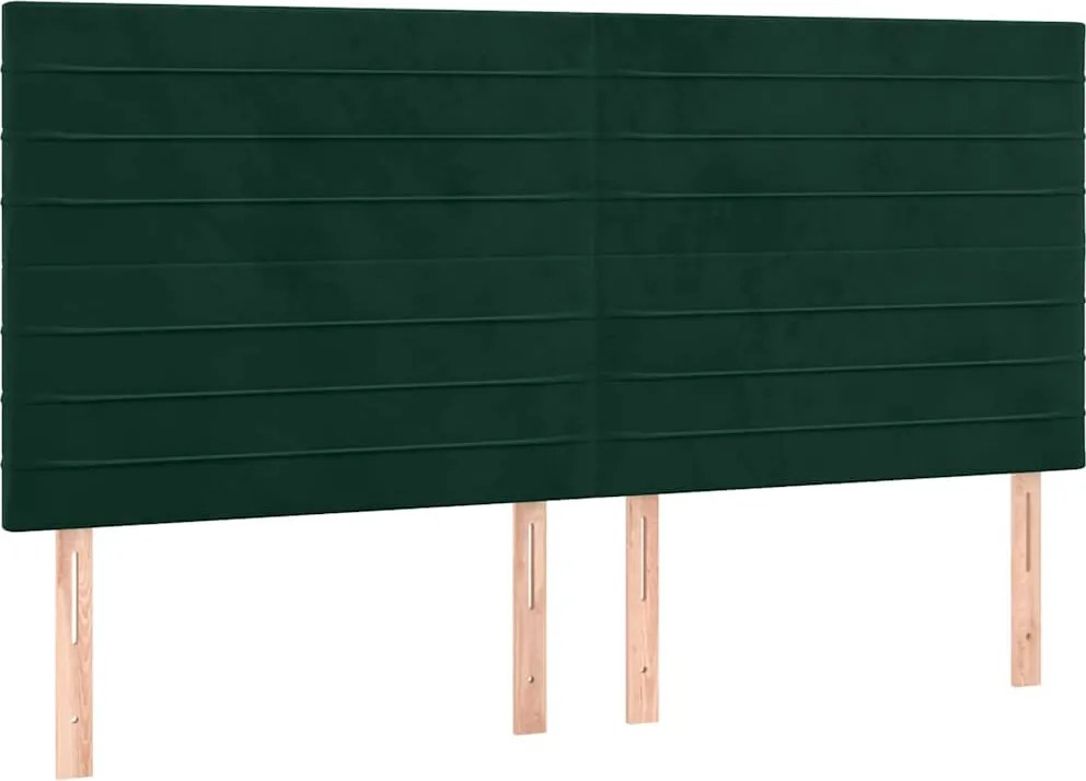Box spring postel s matrací tmavě zelená 180x200 cm samet 3132756