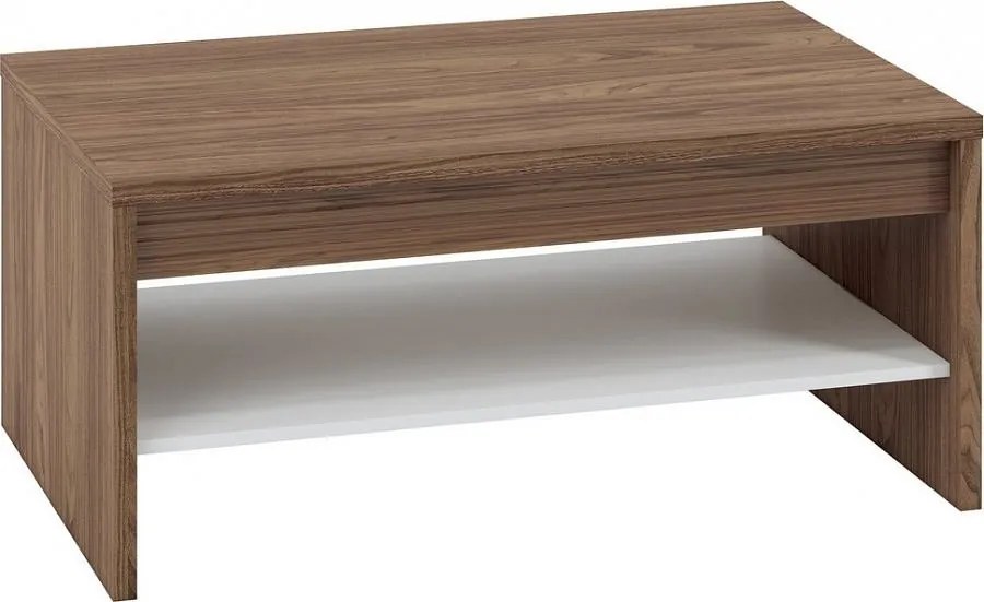 Casarredo - Komfort nábytek Konferenční stolek NATANS, ořech/bílá lesk
