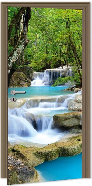 Samolepící fototapeta na dveře DL004 Waterfall, 95x210 cm