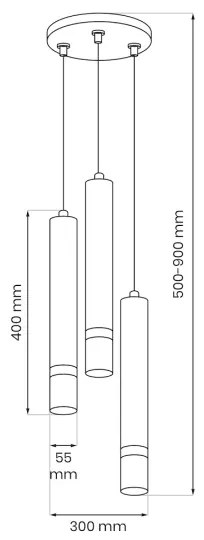 Brilagi - Lustr na lanku POKER 3xGU10/25W/230V béžová