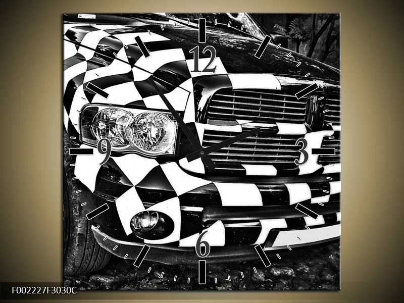 Obraz černobílého auta (30x30 cm), 40 dalších rozměrů