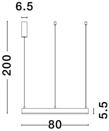LED lustr Motif 80 zlaté CCT s dálkovým ovládáním