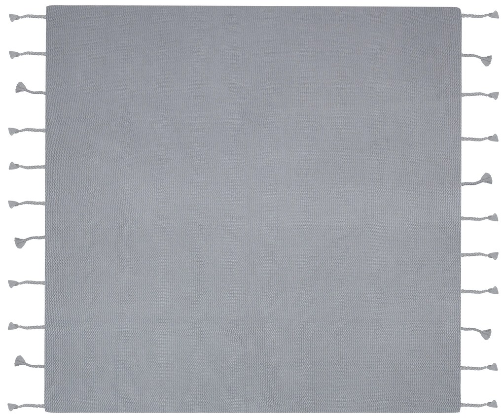 Bavlněná deka 125 x 150 cm světle šedá NAZILLI Beliani