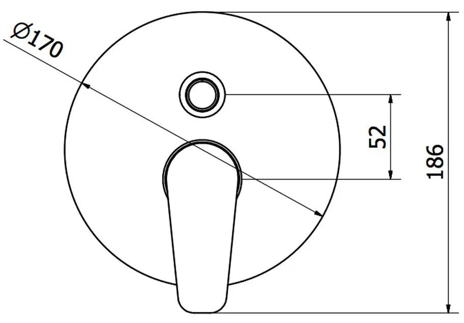 Teorema Slyce - vanová baterie pod omítku, komplet, chrom 9C010