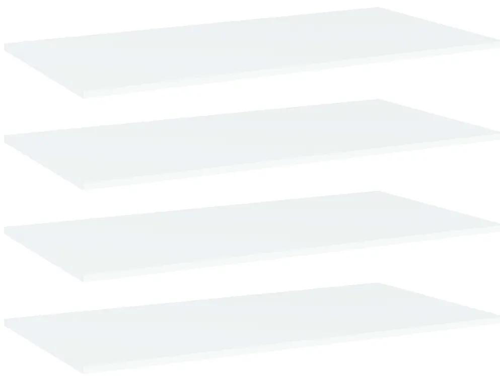 Přídavné police 4 ks bílé 80 x 20 x 1,5 cm dřevotříska - Default Title