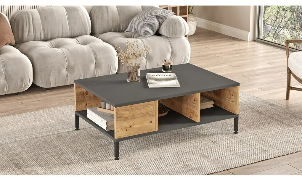 Konferenční stolek Role Anthracite and Atlantic Pine