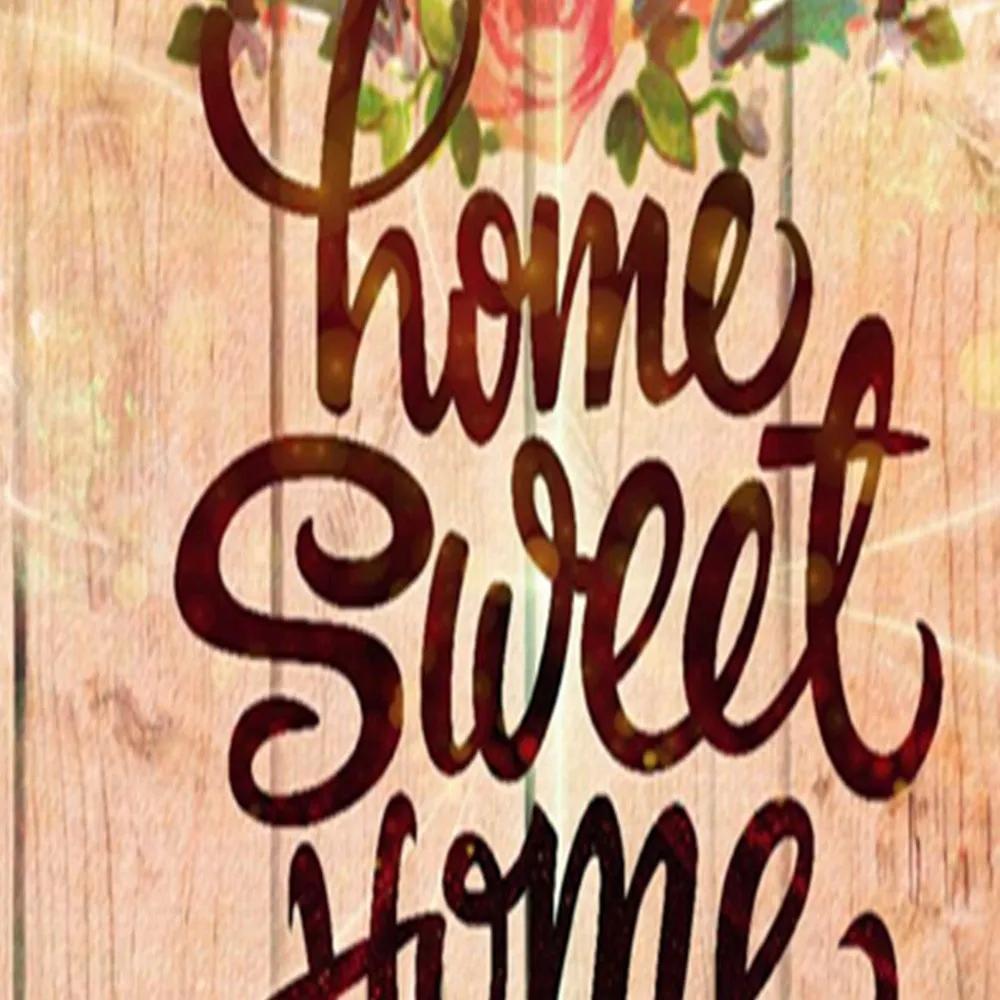 Ozdobný paraván Nápis Home Sweet Home - 110x170 cm, třídílný, klasický paraván