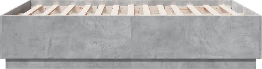 Rám postele betonově šedý 120 x 190 cm kompozitní dřevo 3209747