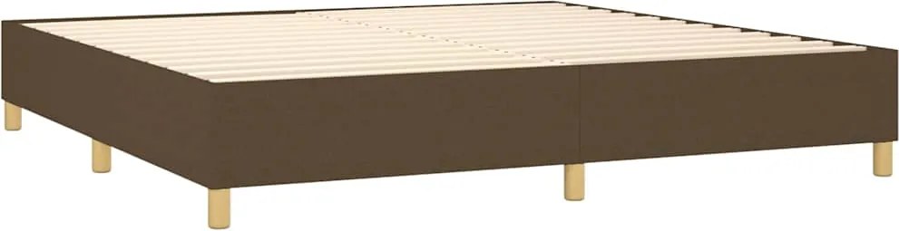 Rám postele s boxspringem tmavě hnědý 200 x 200 cm textil 3120988