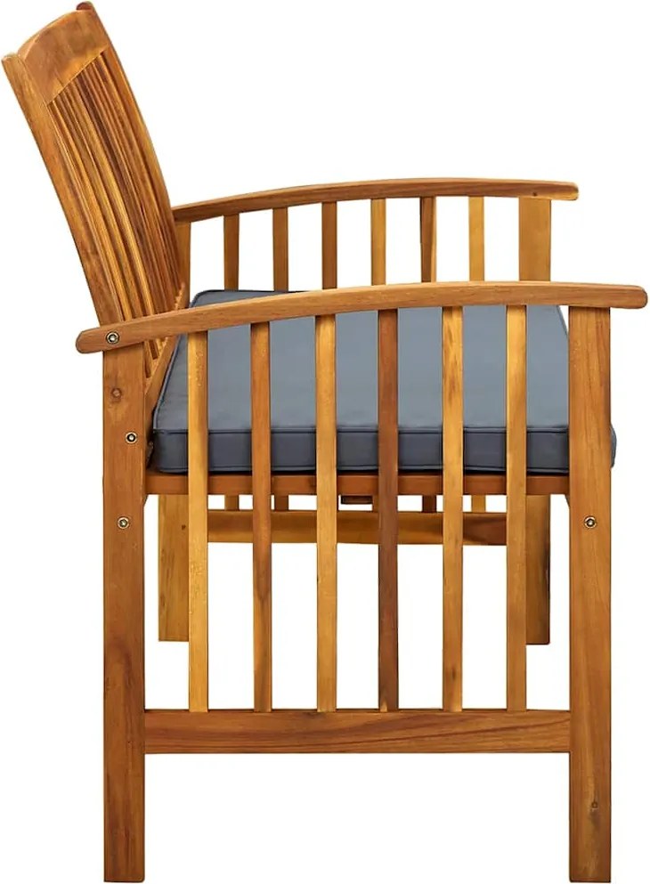 Zahradní lavice s poduškou 119 cm masivní akáciové dřevo 312133