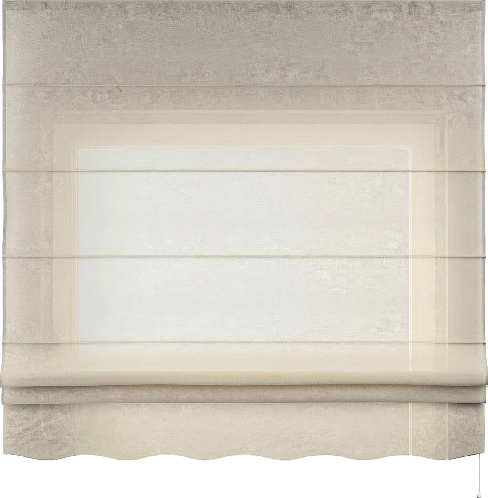 Římská roleta Firenze barva béžová látka poloprůhledná, pletený vzor