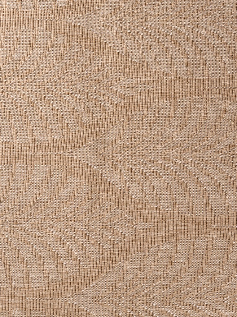NORTHRUGS, Kusový koberec Duet Liora 106247 Beige/White kruh - na ven i na doma, 160x160 (průměr) kruh, béžová, chodba / předsíň