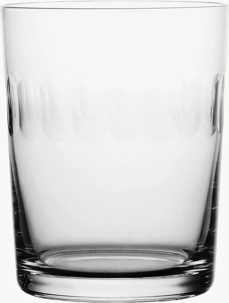 Sada ručně foukaných křišťálových sklenic Lens, 4 díly