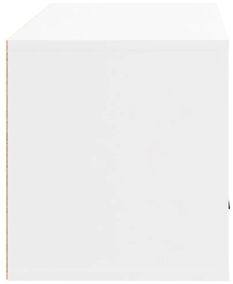 Nástěnný botník bílý 70 x 35 x 38 cm kompozitní dřevo - Default Title