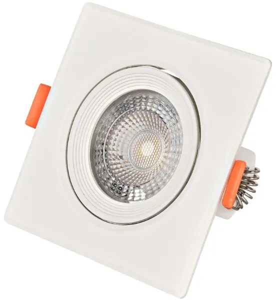 Prémiové výklopné podhledové bodové LED svítidlo 5W 440lm, studená, čtverec, 9cm, 3 roky