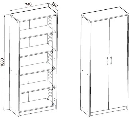 Regál RAFAL - R005 Wenge
