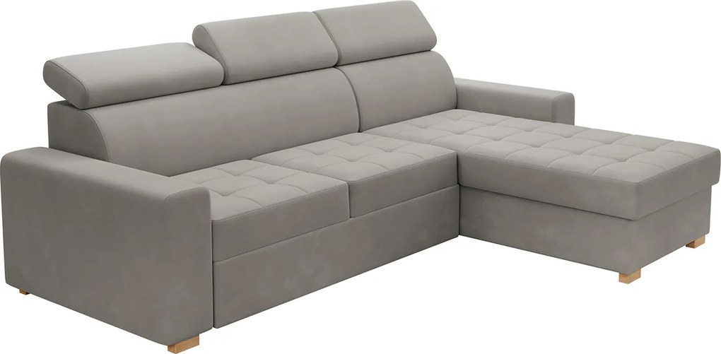 Rohová rozkládací sedací souprava do L MONSUM, 245 cm, s úložným prostorem Roh pohovky: Levý roh, Barva látky: Černá (Kronos 07)