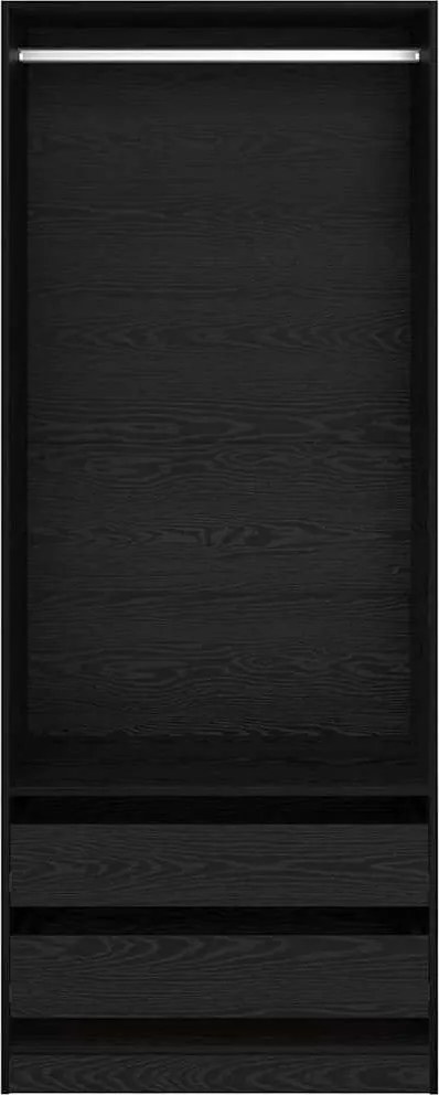 Šatní skříň Černý dub 80 x 50 x 200 cm Kompozitní dřevo 3403224