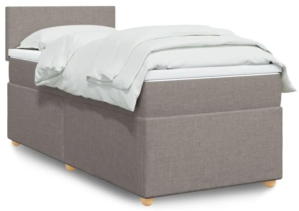Box spring postel s matrací taupe 90x200 cm textil 3288860