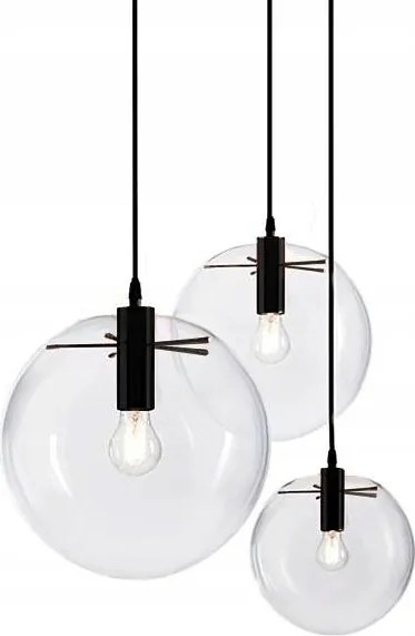 Toolight - Závěsné svítidlo Lassi 20+25+30 cm APP309-3C, černá, OSW-00341