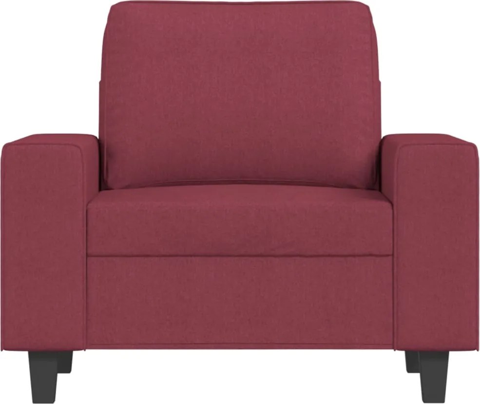 Křeslo s podnožkou vínové 60 cm textil 3201149