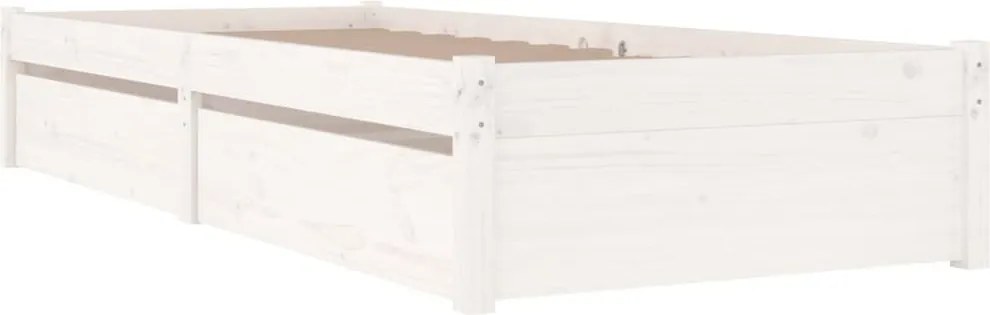 Rám postele se zásuvkami bílý 75 x 190 cm Small Single 3103454