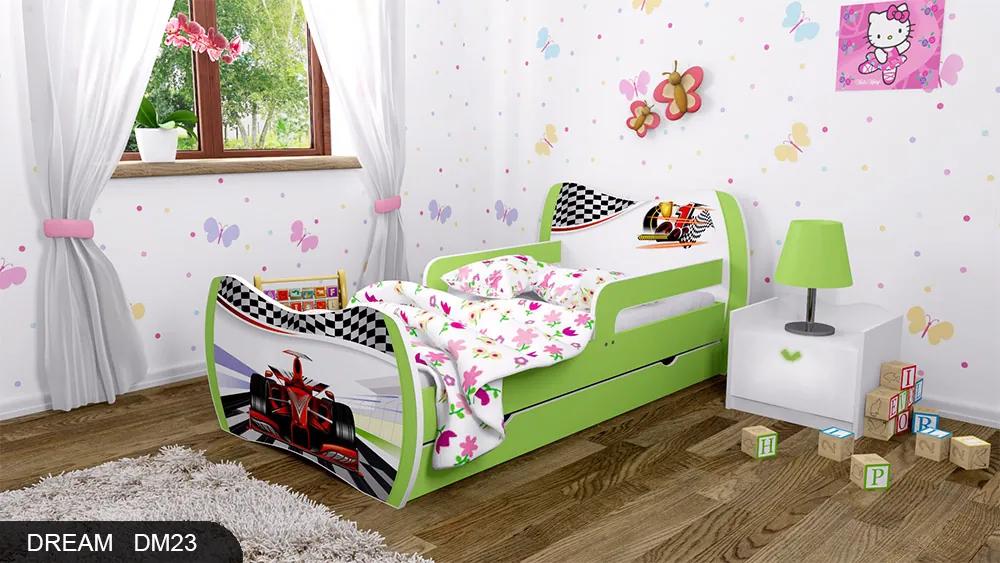 Dětská postel Dream vzor 23 160x80 cm zelená