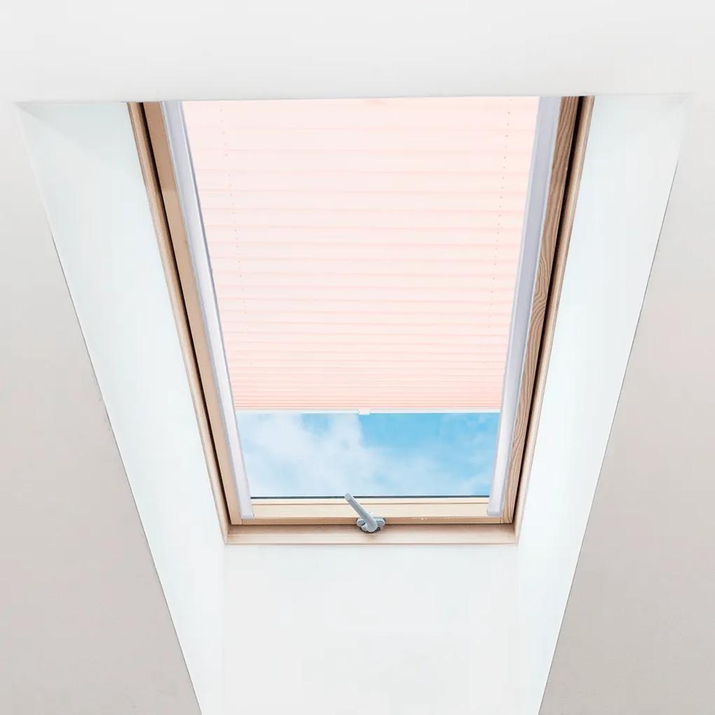 Roleta Plisé na střešní okna, Průsvitná, Béžová, P 002 , 50 x 110 cm