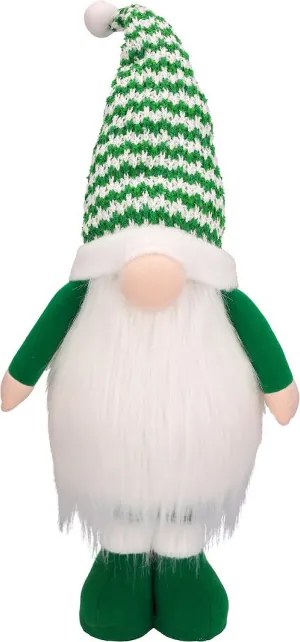Vánoční dekorace skřítek bílá / zelená 108 cm