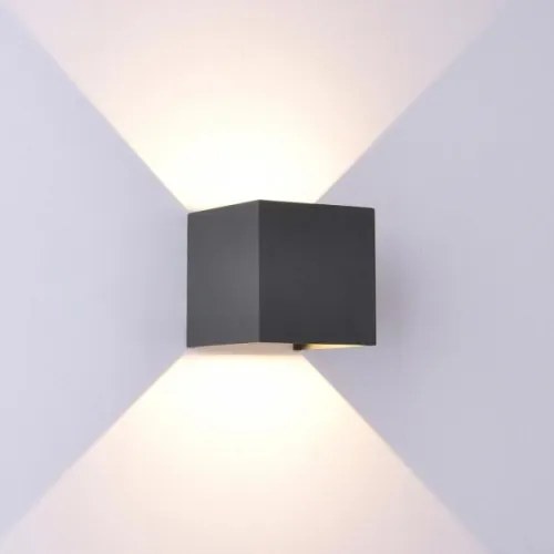 Venkovní nástěnné LED svítidlo MANTRA DAVOS tmavě šedá 3000K IP54 2x6W