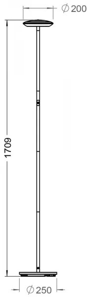 Deko-Light 343028-LED Stmívatelná stojací lampa BERMUDA LED/18W/230V 3000K černá