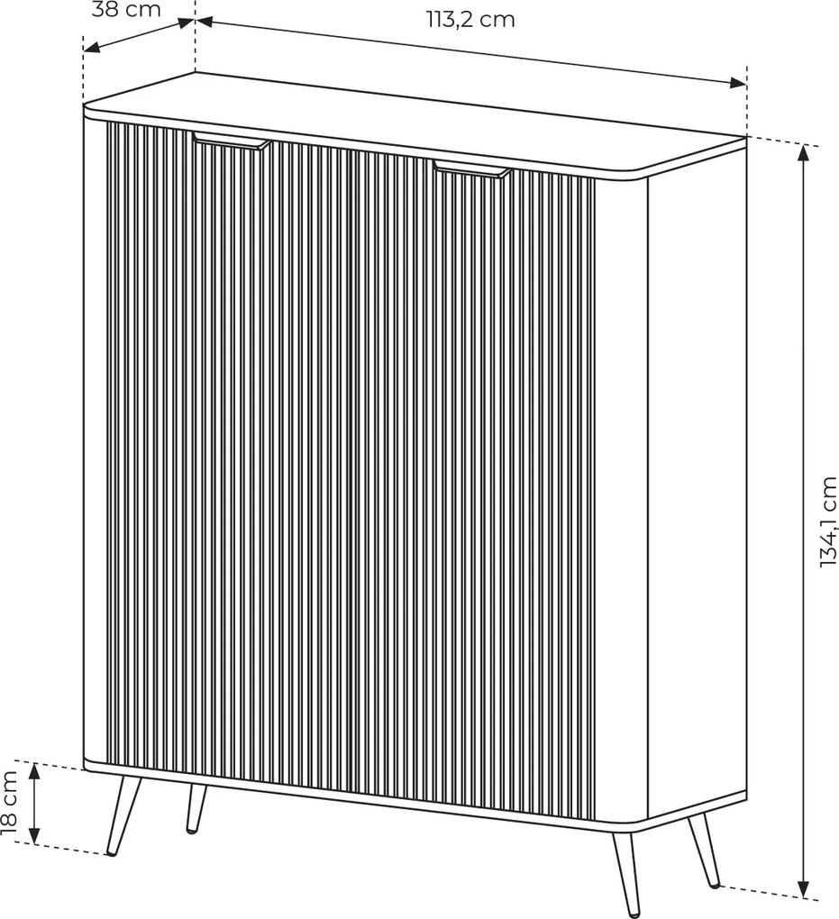 ALFASHOP LANTE béžová komoda 2D