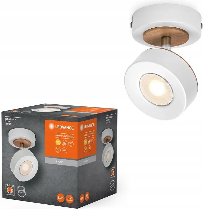 Led nástěnné svítidlo 4.8W 300lm Cct Bílé Očko Spot Pluto Ledvance