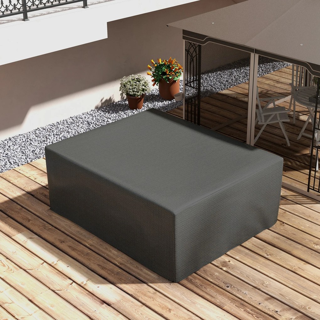 Ochranný kryt pro zahradní nábytek Zimní nepromokavý kryt Anti-UV plachta 235 x 190 x 90cm Šedá barva