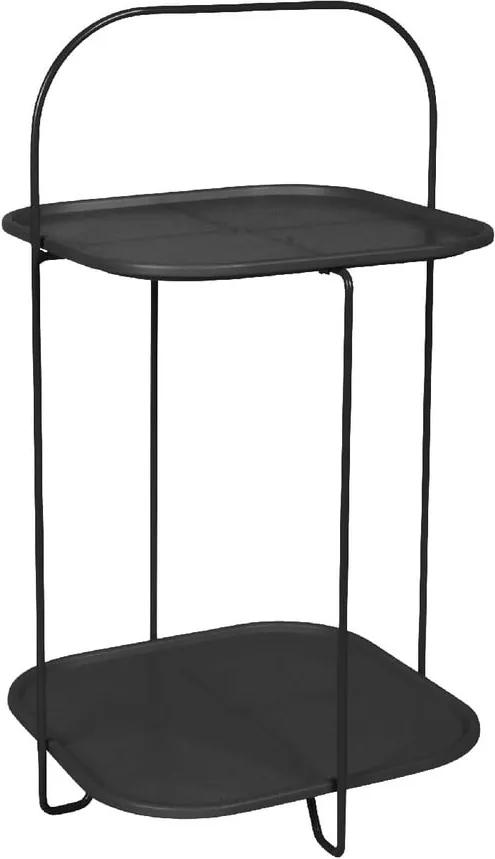 Černý odkládací stolek Leitmotiv Trays