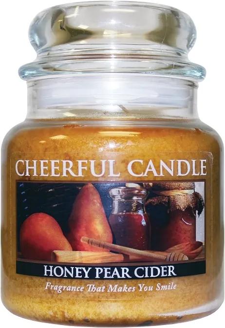 Cheerful Candle Vonná svíčka ve skle Medovo-Hruškový Cider - Honey Pear Cider, 16oz