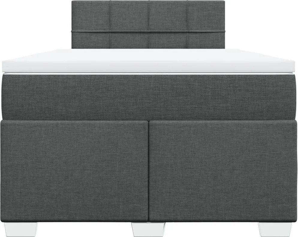 Box spring postel s matrací tmavě šedá 120x200 cm textil 3288156