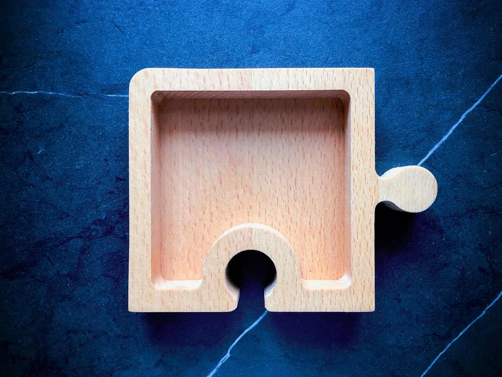 Dřevomuška Dřevěná miska Puzzle, Typ balení: Dárkové balení, Možnost gravírování: Bez gravírování