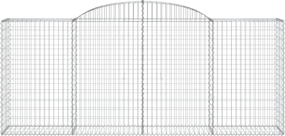 Klenuté gabionové koše 11ks 300x50x120/140cm pozinkované železo 3146728