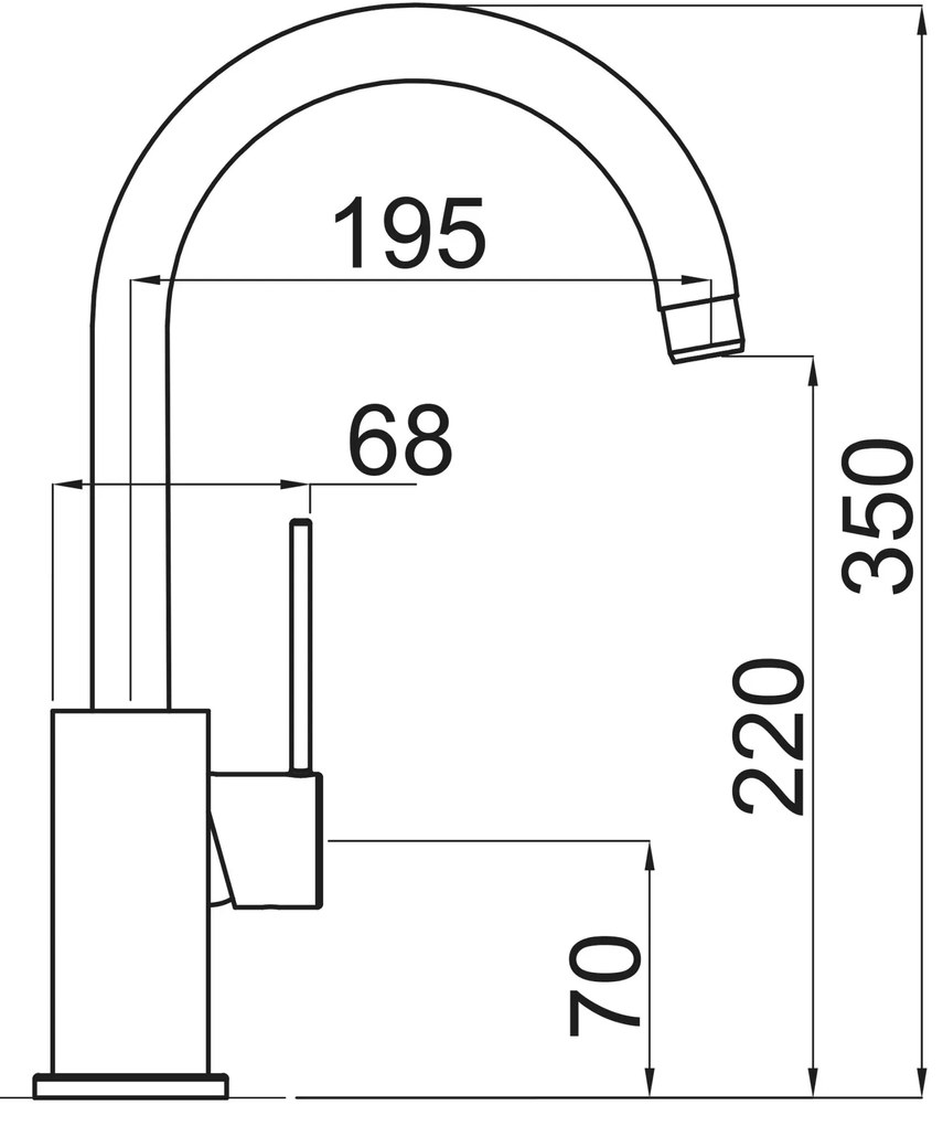 Sinks VITALIA pureblack SFTVIGR26