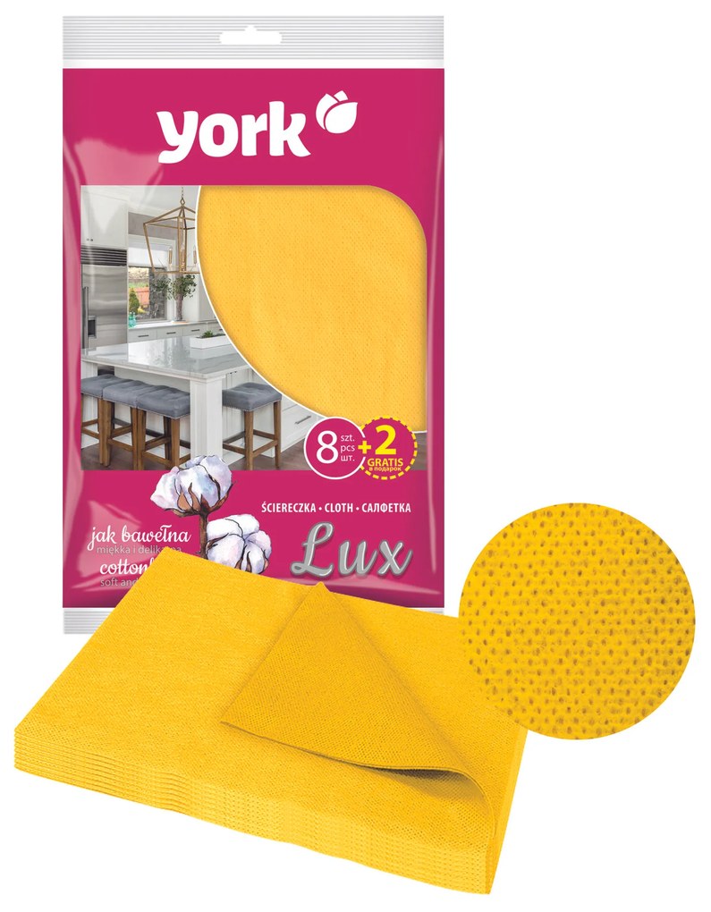 YORK Domácí utěrka LUX 8+2 ks zdarma