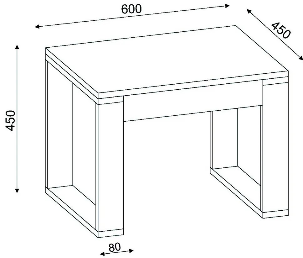 Konferenční stolek BRITOS bílá/cordoba