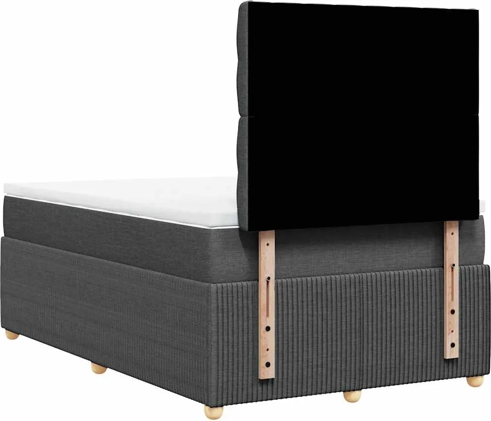 Box spring postel s matrací tmavě šedá 120x190 cm textil 3292003