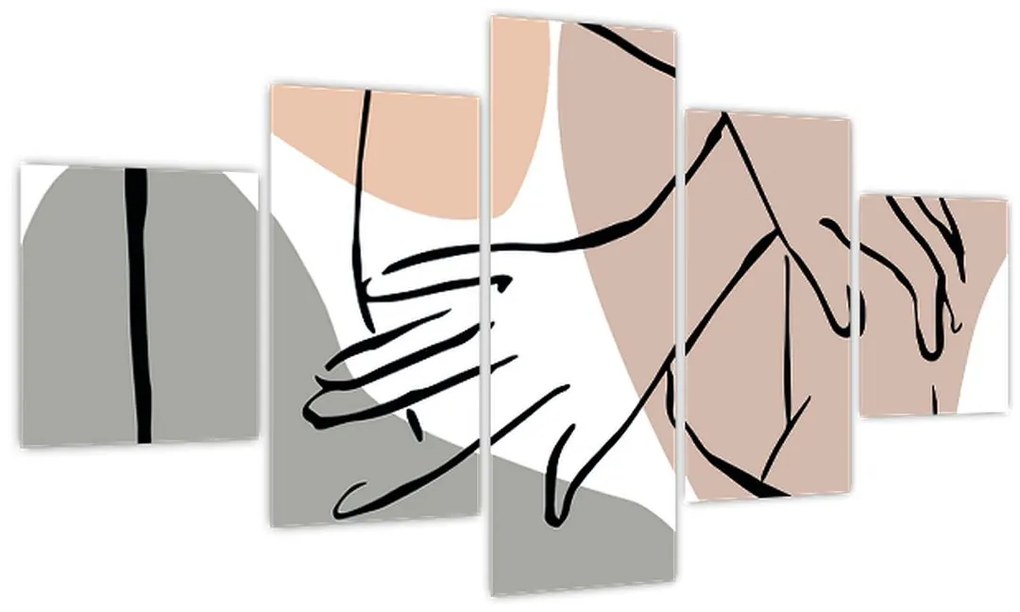 Obraz - Woman body line art N⁰2 (125x70 cm)