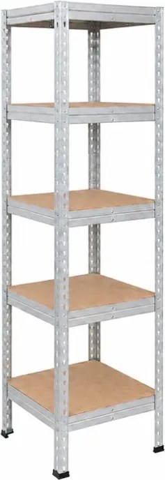 Regál 183x40x40 cm zinkovaný 5-policový, nosnost 1000 kg, RIVET