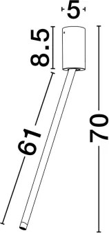 Stropní LED svítidlo NOVA LUCE ORNOS 4W 3000K 9232143